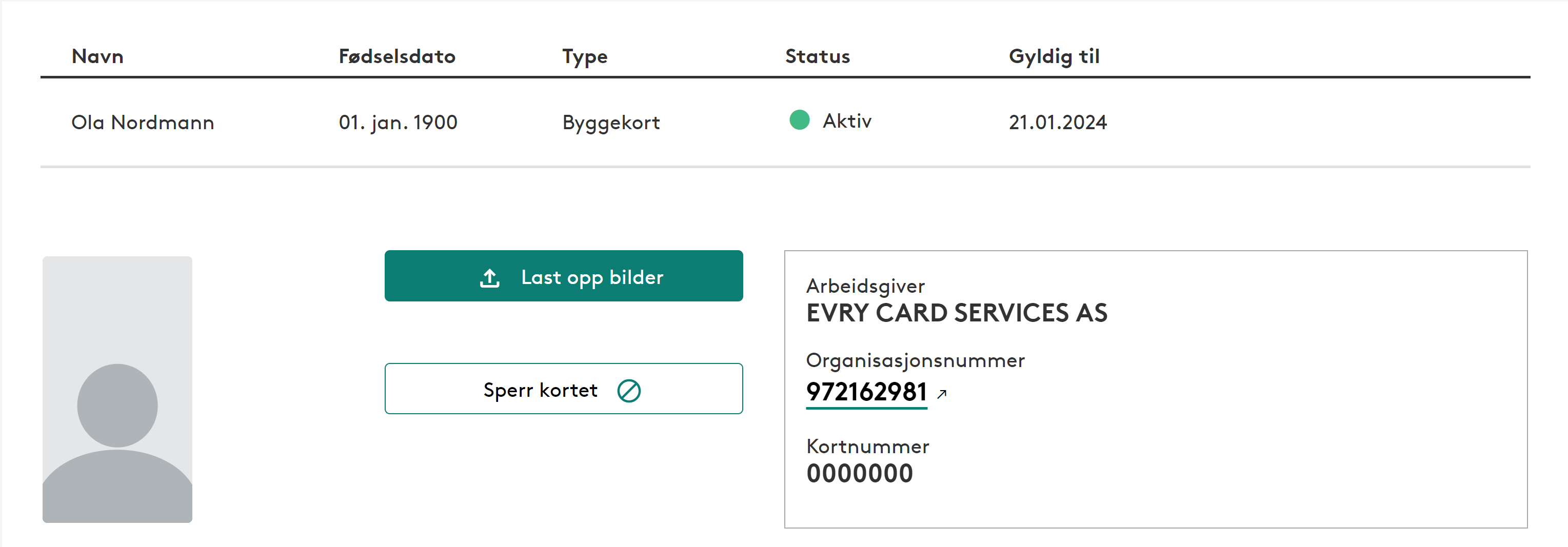 HMS-kort bestillingsløsning